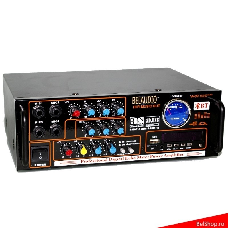 Cumpara Amplificator Audio Profesional 200W, cu Display, Line In ...